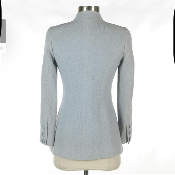 CHANEL | Jackets & Coats | Chanel Rare Vintage Baby Blue Boucle Jacket ...